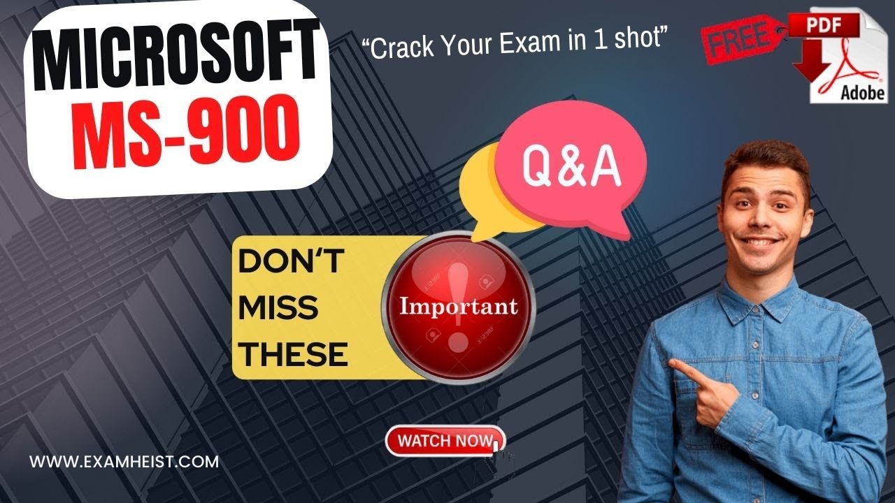MS-900 | Important Exam Questions | Microsoft 365 Fundamentals | Exam ...