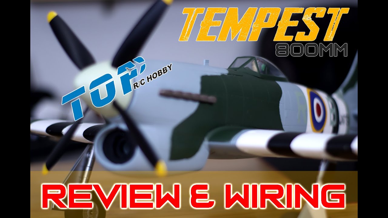 TOPRC Tempest 800mm RC Airplane Review and Wiring - YouTube
