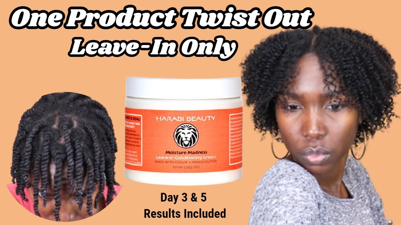 One Product Twist Out | Leave-In Only | Harabi Beauty Moisture Madness ...