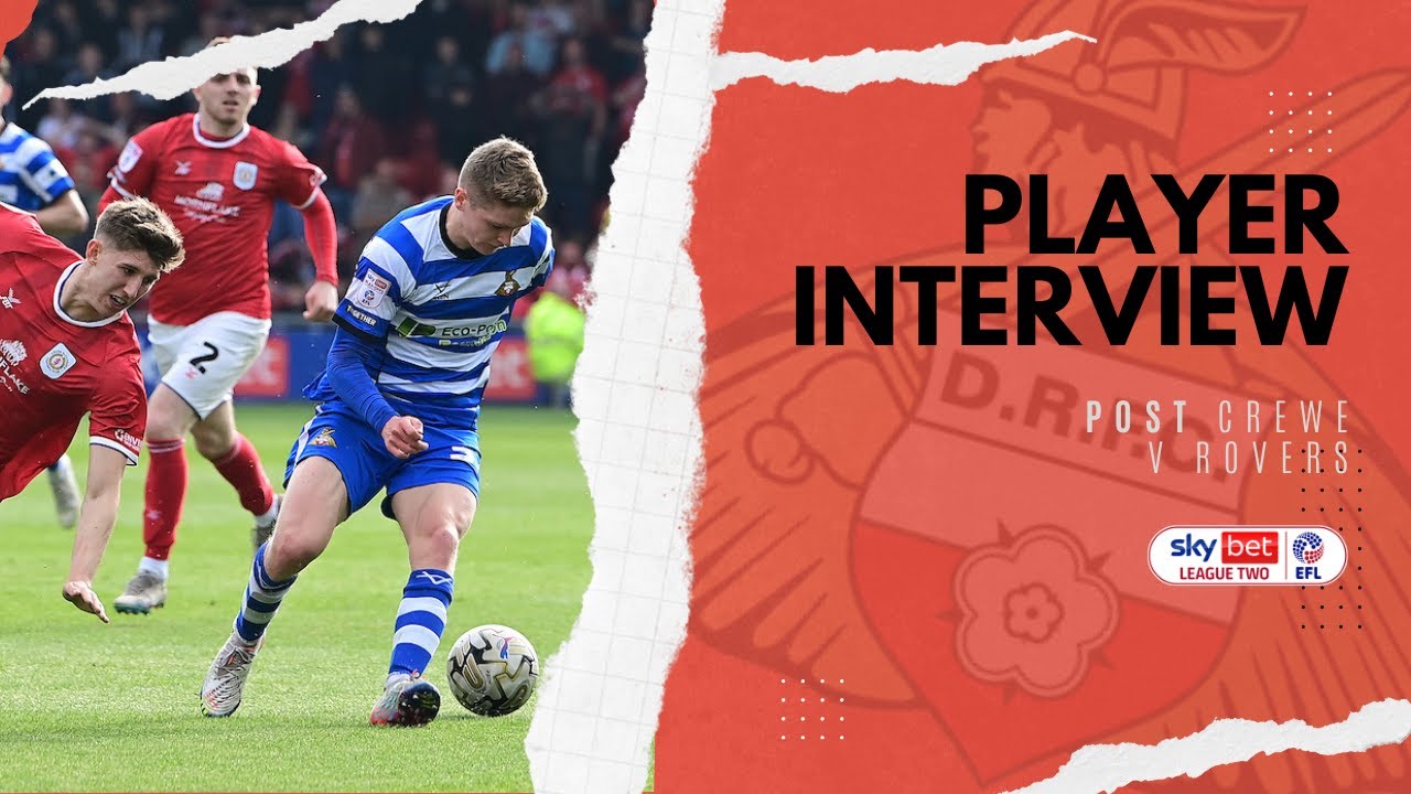 Matthew Craig reacts to Rovers first leg away win at Crewe - YouTube