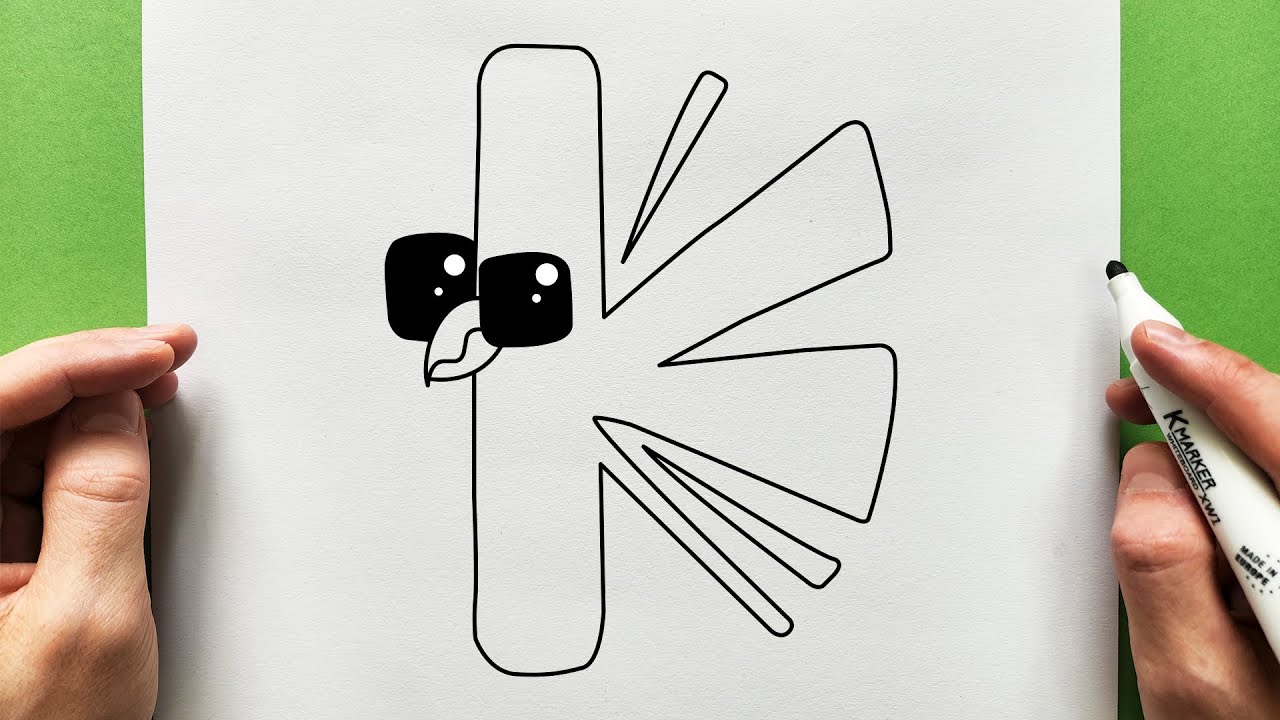 How to Draw K from the Alphabet Lore Step by Step #drawing - YouTube