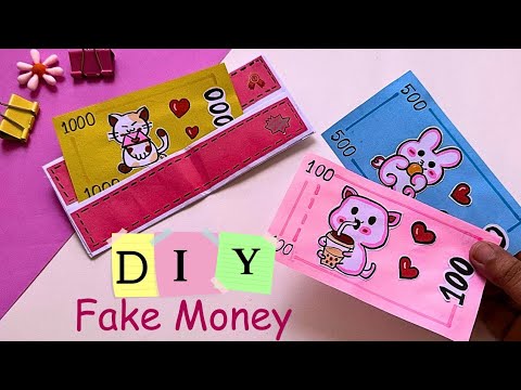 How to make fake money with wallet| Handmade paper fake money| Handmade ...
