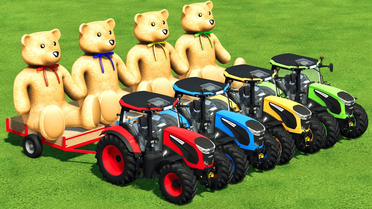 TRANSPORT GIANT TEDDY BEARS WITH LANDINI TRACTORS - Farming Simulator ...