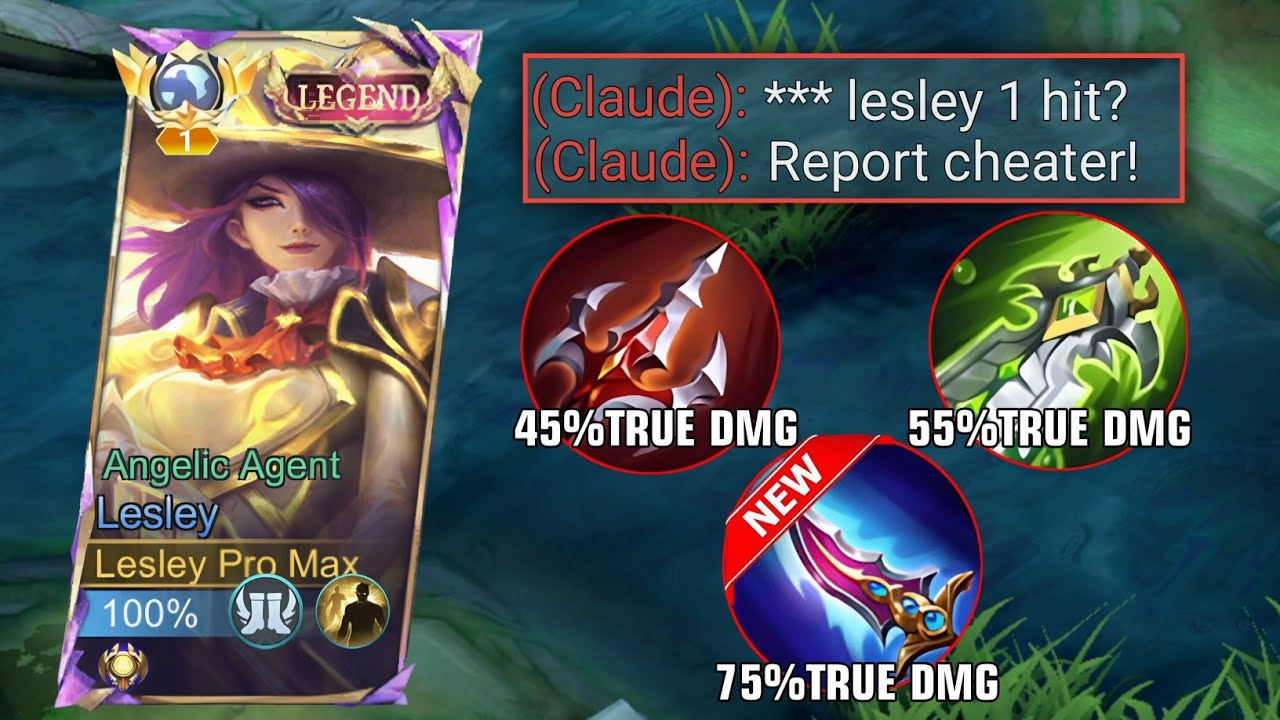 LESLEY FULL TRUE DAMAGE BUILD EMBLEM FOR SOLO RANKED 2025!!! - LESLEY NEW BEST 1 HIT - MLBB ...