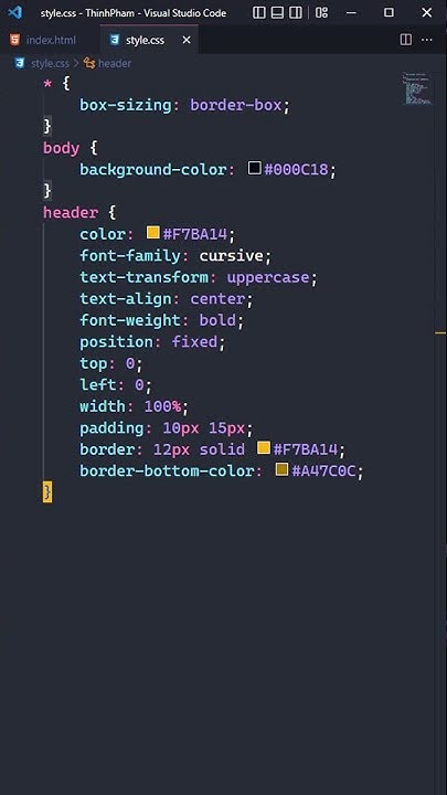CSS Header | WebDesign | ThinhPham #shorts - YouTube