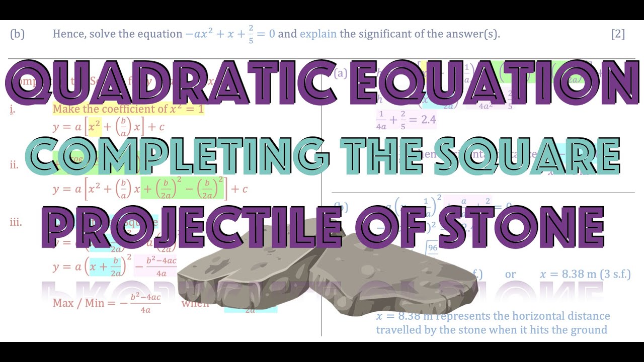 Quadratic Equations - Completing The Square Quadratic Functions Real ...
