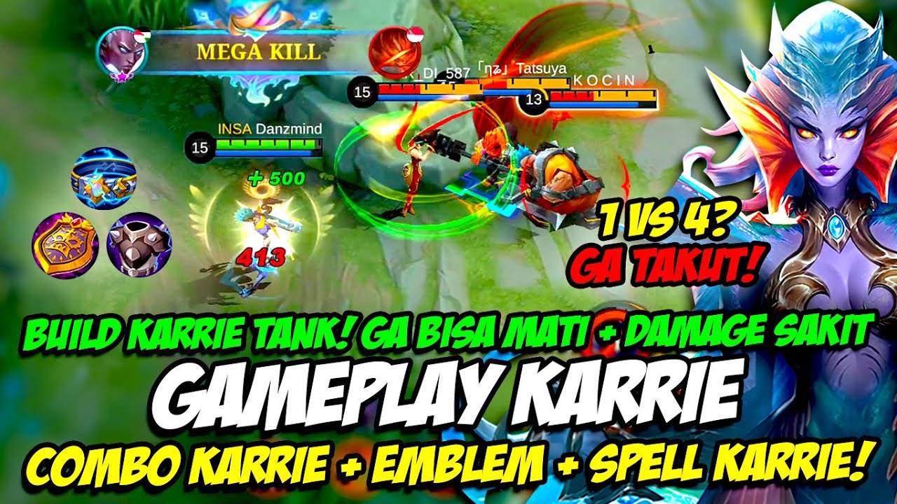 TUTORIAL KARRIE | BUILD KARRIE TANK COUNTER META TANK KARRIE GA BISA ...