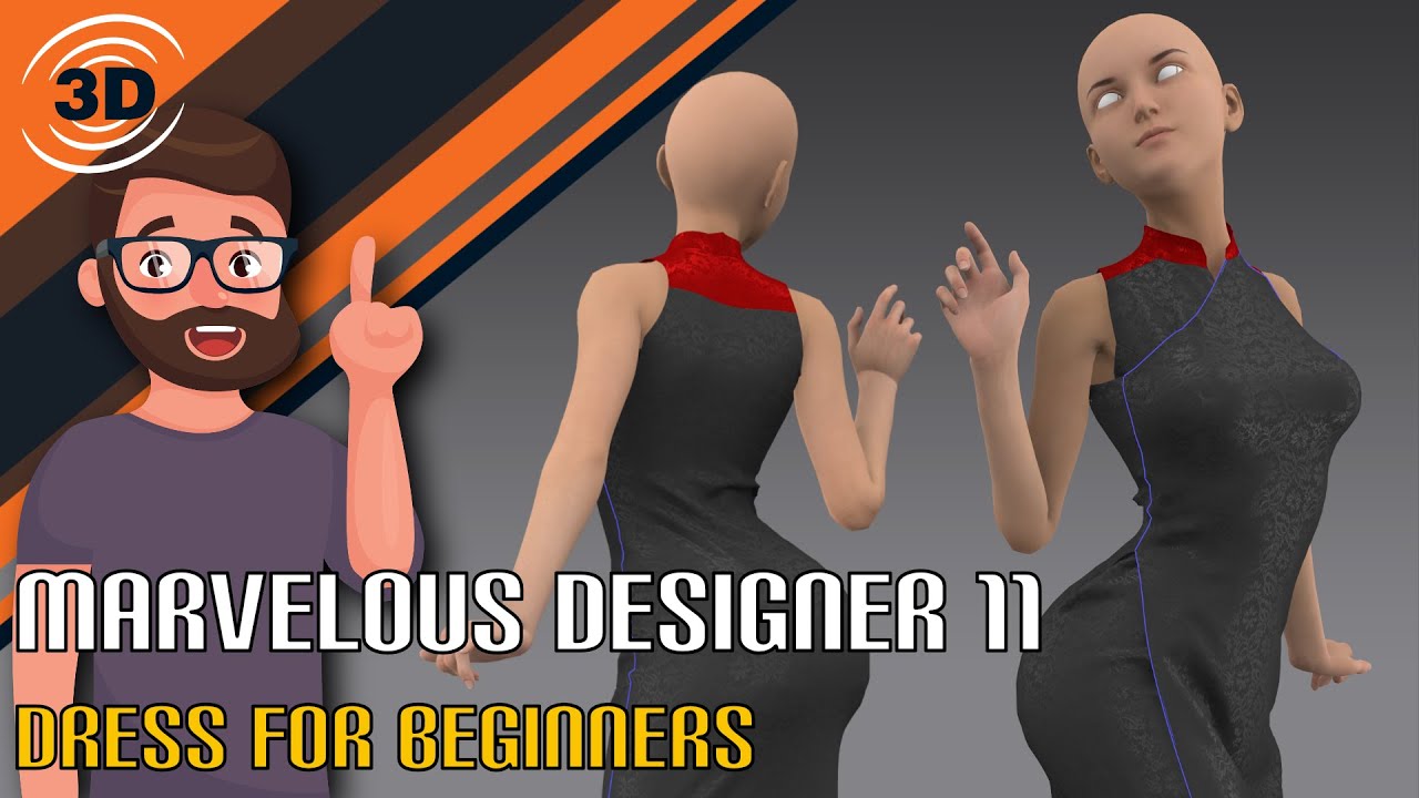 Marvelous Designer 11 Dress Beginner Tutorial - YouTube