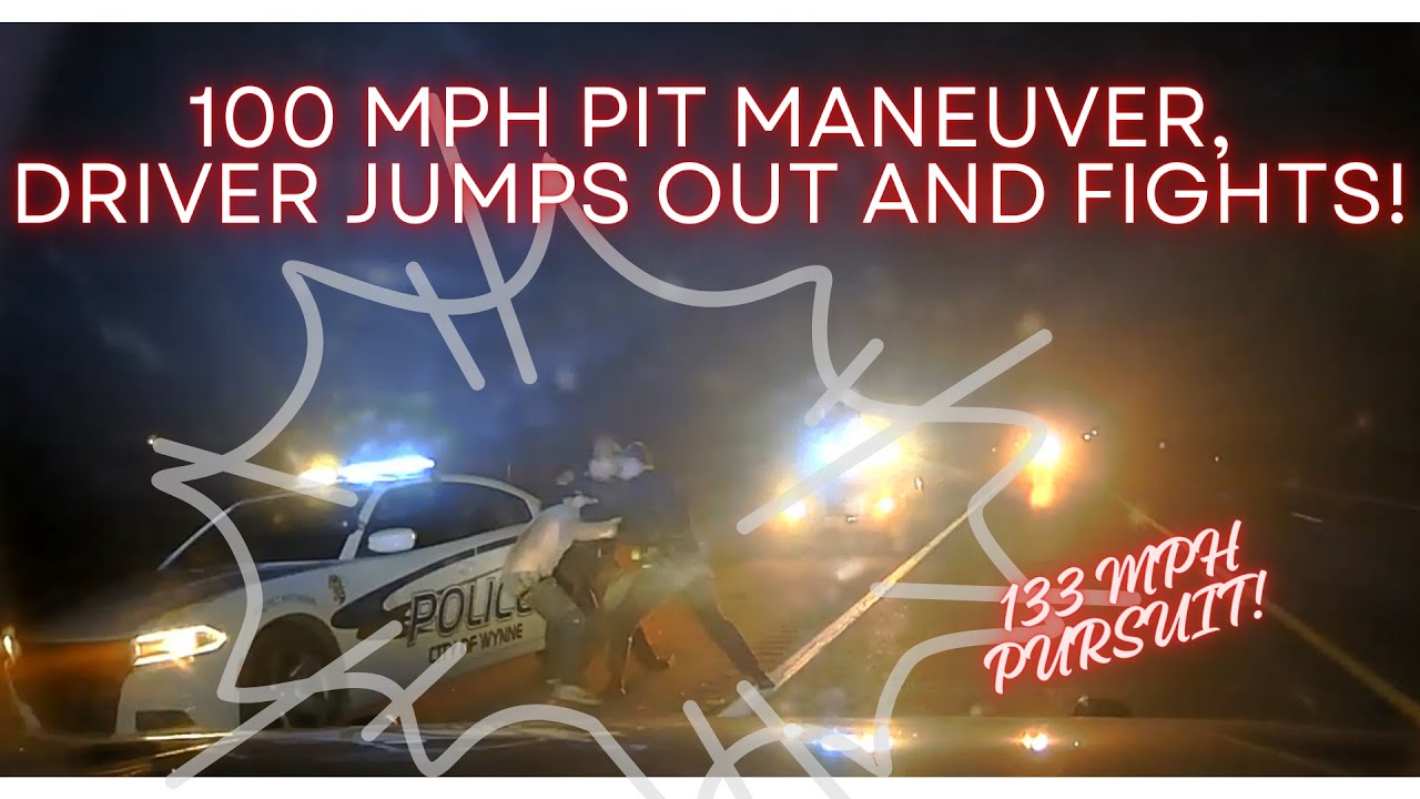 133+ MPH PURSUIT! PIT Maneuver ends chase, driver charges police and ...