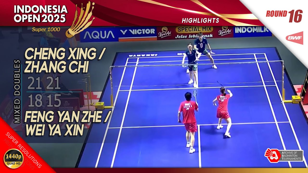 Cheng Xing / Zhang Chi vs Feng Yan Zhe / Wei Ya Xin | Indonesia Open ...