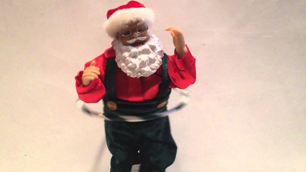 T.L. TOYS Trim A Home Animated Singing & Dancing Hula Hoop Santa Claus ...