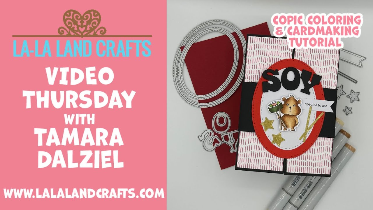 Easy Gate Fold Card, plus Copic Coloring Tutorial - YouTube