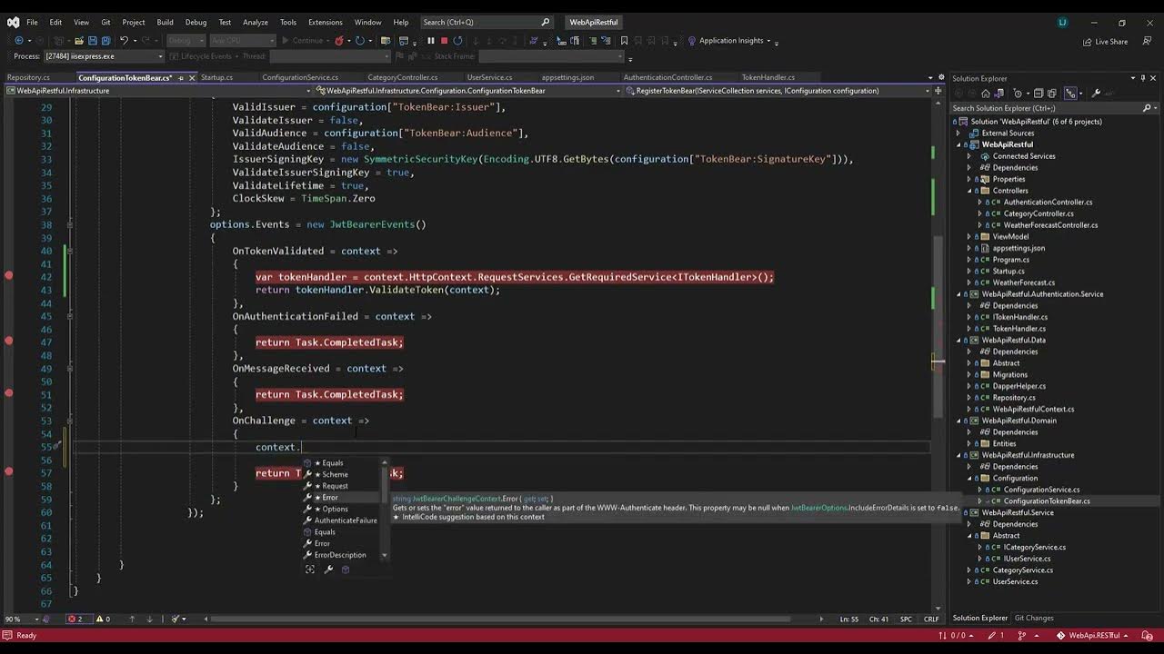 WebApi - Ep10C: Authentication with Tokens - Validate Token (NetCore) - YouTube
