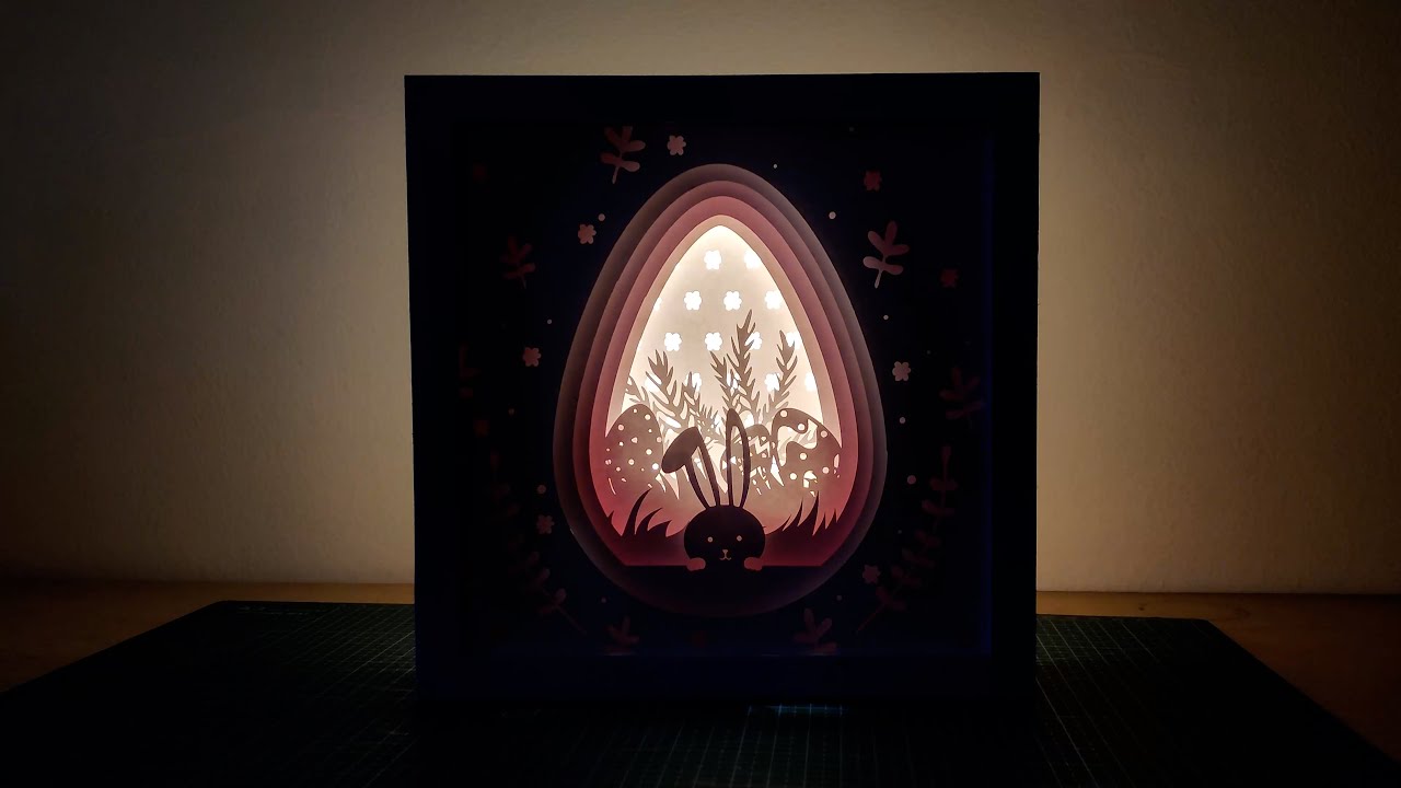 Easter bunny light box from Etsy shop CrimsonPaperCraft - YouTube