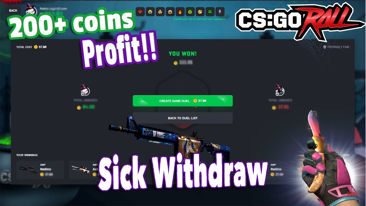 CSGOROLL 100 Coin Deposit | PROFIT!!! - YouTube