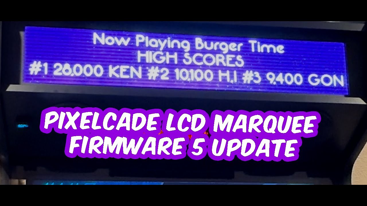 Pixelcade LCD Marquee Firmware Version 5.x Upgrade - YouTube