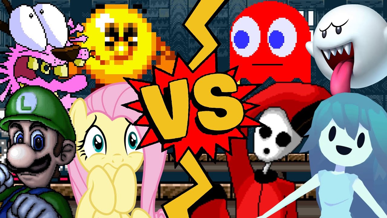 M.U.G.E.N Battles | Luigi/Courage/Fluttershy/Pac-Man vs Boo/Spooky ...