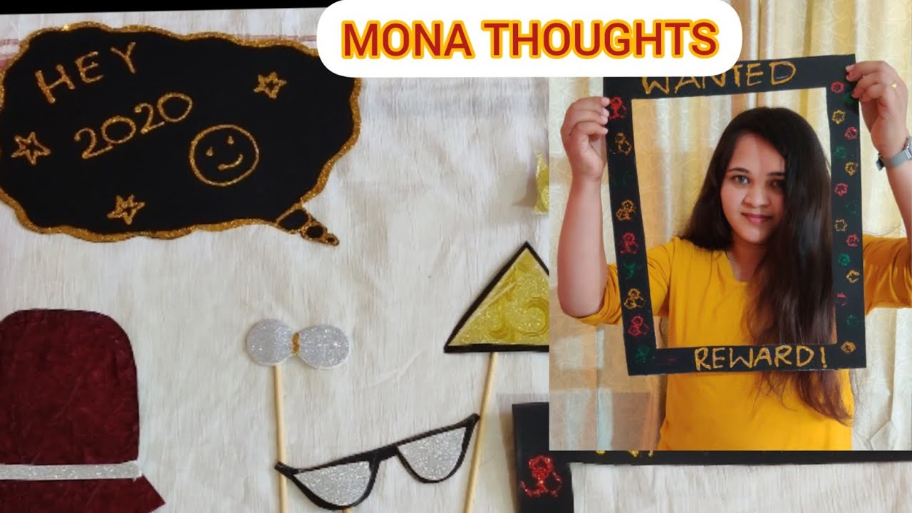 Simple Photo Booth Making at Home || Making Party Props || Diy Photo ...