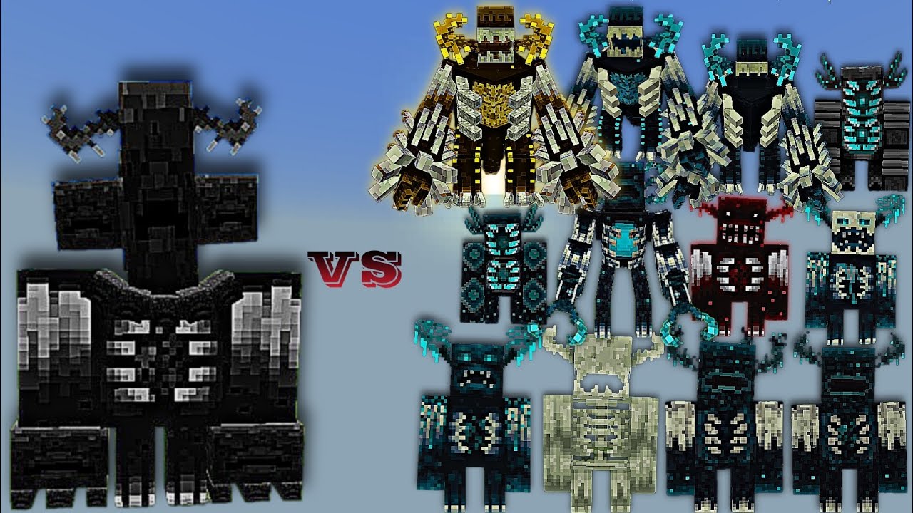 Distorted Warden vs Warden Plus (All Wardens) | Minecraft Bedrock | Mob ...