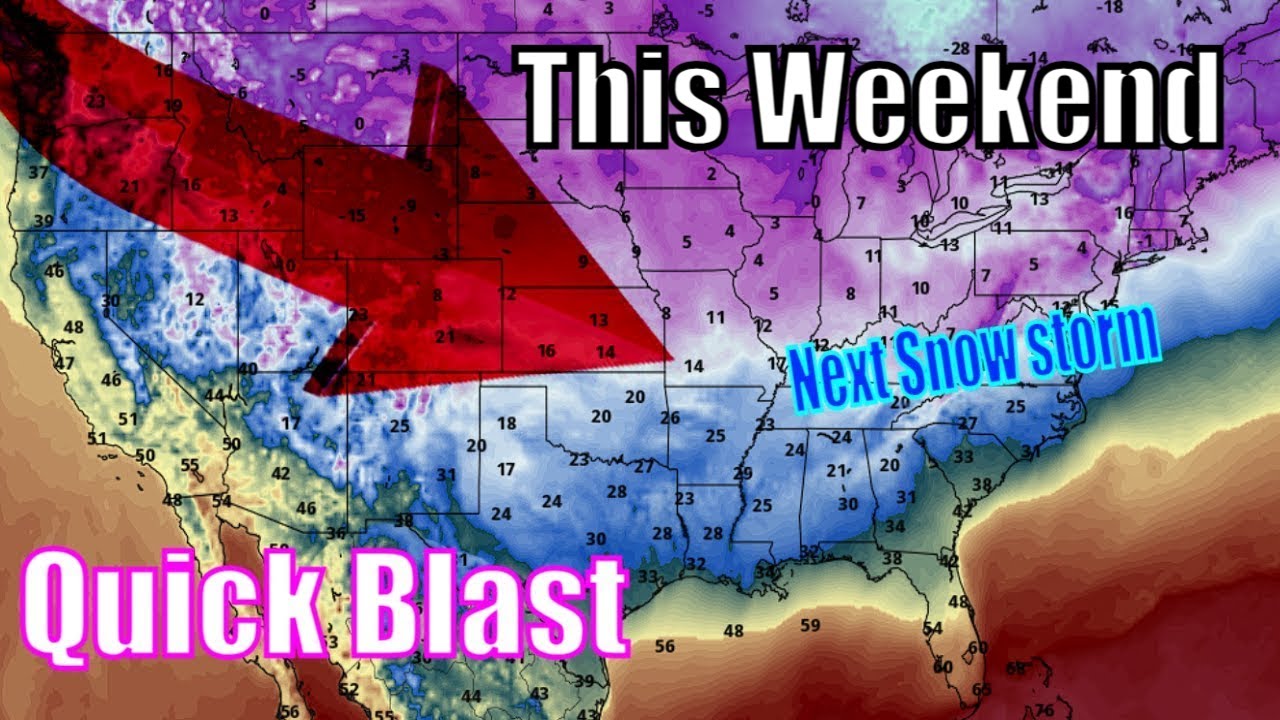 Quick Cold Blast & Snow Storm This Weekend, then a HUGE Warm up! - YouTube