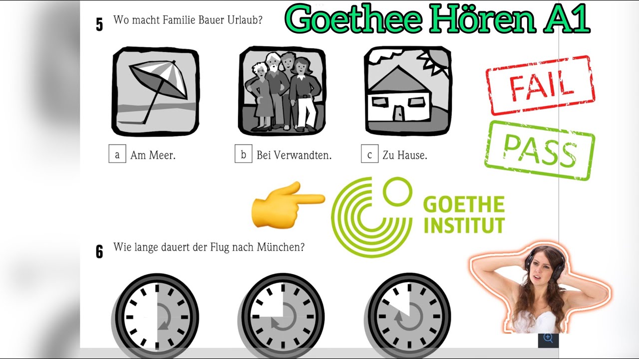 A1 German Exam Hören: Teil 1, 2 und 3 |Goethe institut (German Talks ...