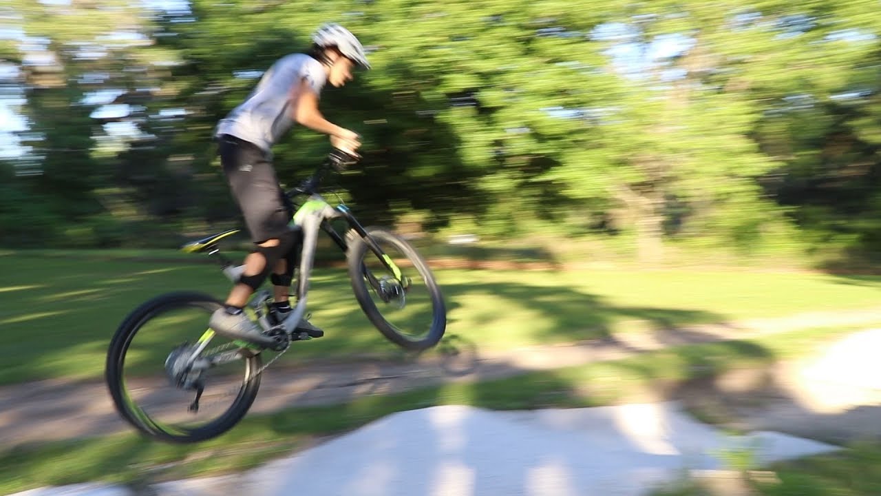 Brett's Backyard Jump Track and Climbing Gym - YouTube