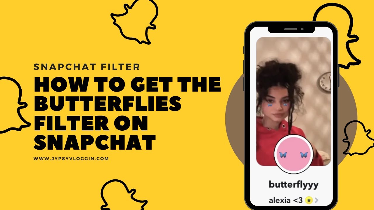 How to get the butterflies filter on Snapchat - YouTube