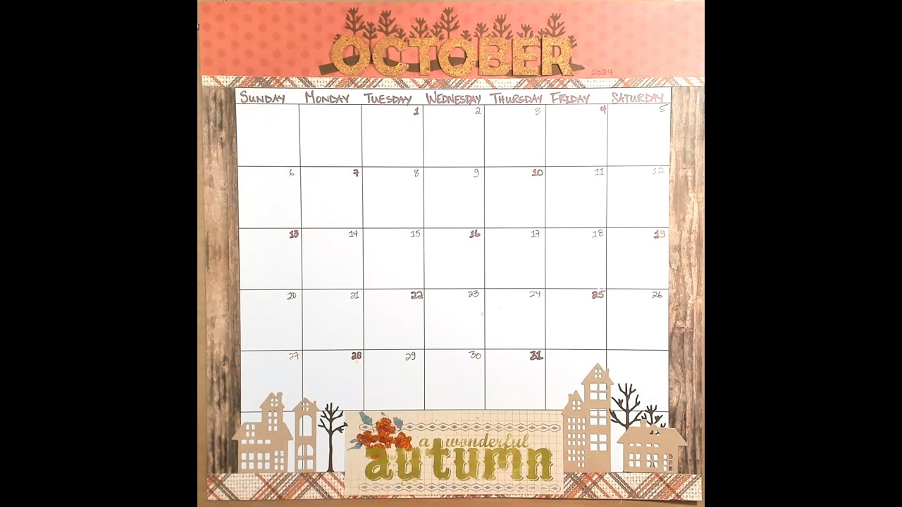 Scrap Your Scraps - October Calendar Page - YouTube
