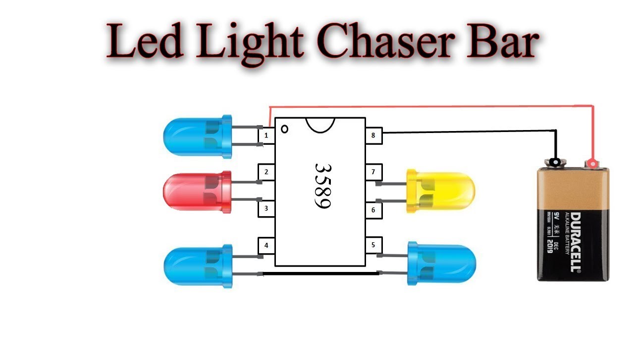 Make Awesome Led Chaser bar, diy led chaser circuit - YouTube