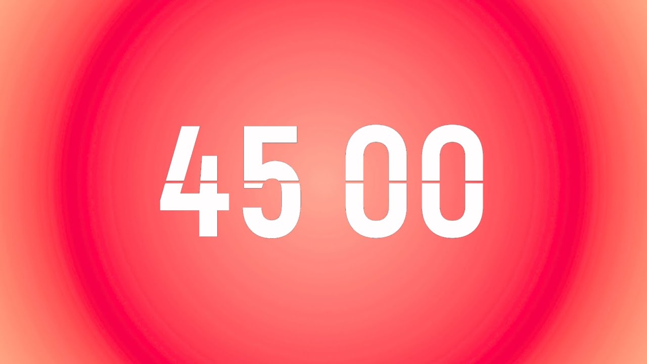45 minutes Timer Pink Aura 🩷 Flip Clock with Simple Beeps 🔔 - YouTube