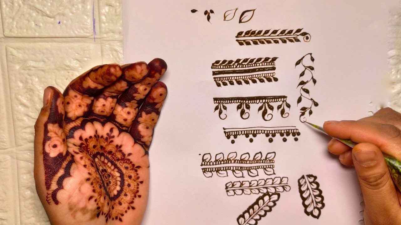 Leaves & Vines Mehndi Designs (part 02 ) | Day 09 | Easy Henna Practice ...