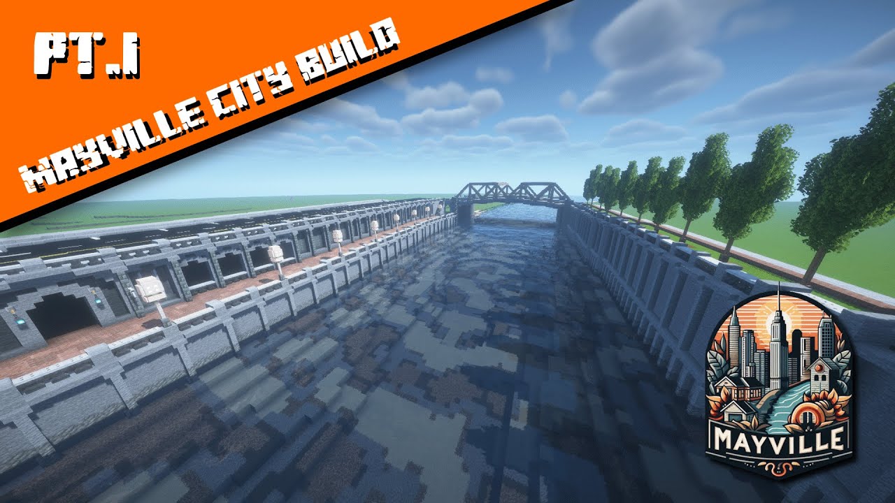 Minecraft How I Started A New City (PT.1 River Walk/Roads) - YouTube