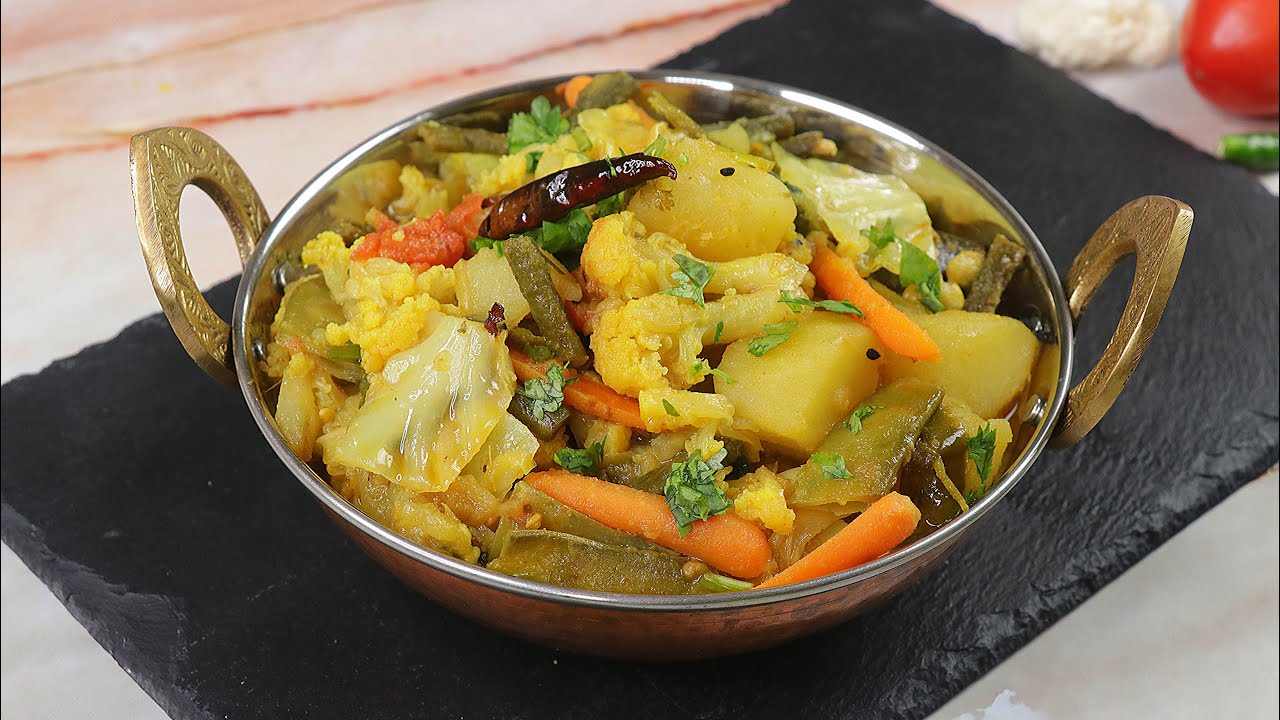 বাংলা হোটল স্টাইলে মিক্সড সবজী | Hotel Style Mixed Vegetable Recipe ...