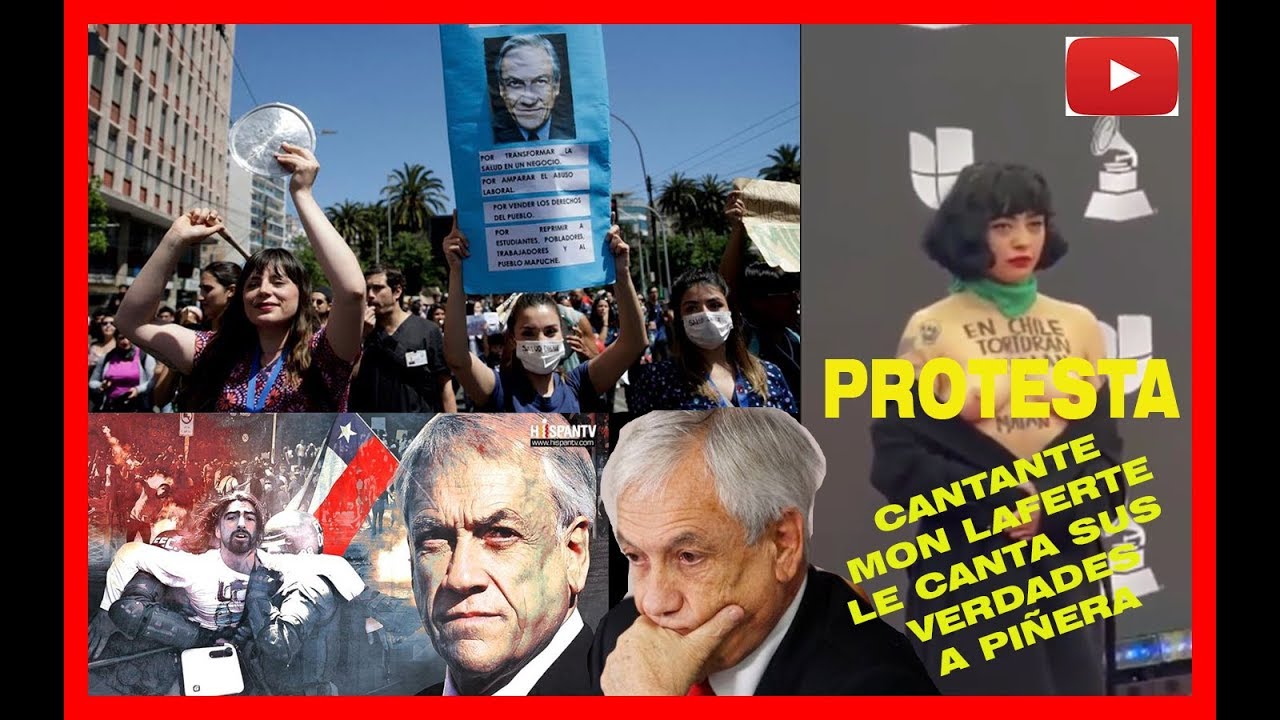 MON LAFERTE canta VERDADES a PIÑERA😡😠Protesta DESNUDA por CHILE - YouTube