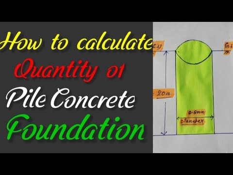 How to calculate quantity of pile concrete,Volume of pile foundation ...