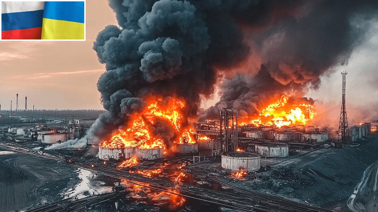 HAPPENING NOW! MILLIONS of Liters of Fuel BURN at Russian Oil Depot ...