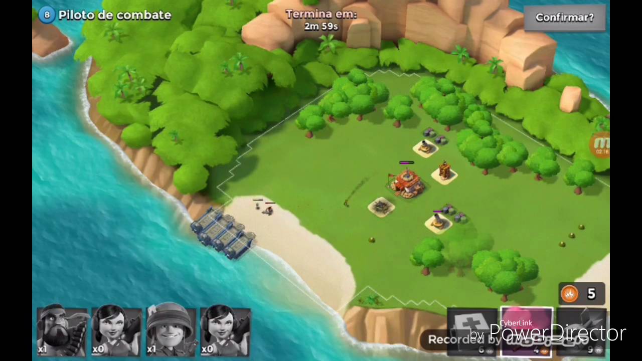 Jogando boom beach com quartel general nível 6 - YouTube