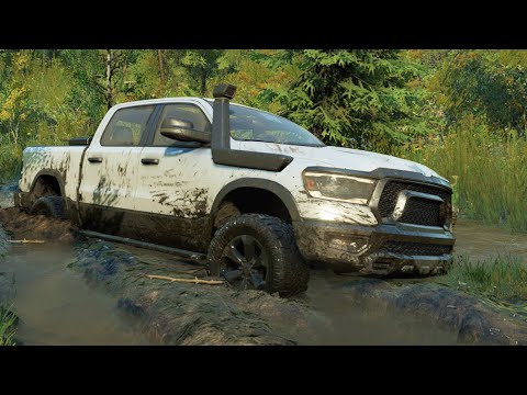 SnowRunner Mods - Dodge RAM 1500 4x4 Pickup Truck - Driving Mud Offroad ...
