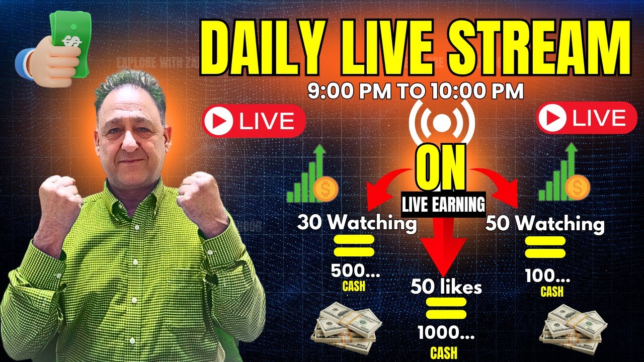 Daily Live Stream | Live Earning on YouTube | Earn with comment like ...