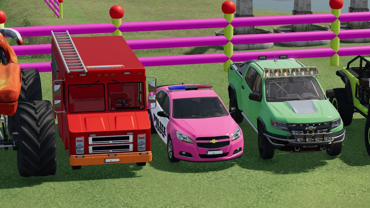 JOIN US! TRANSPORTING FIRE DEPARTMENT VEHICLE, POLICE CAR, PICK UP ...