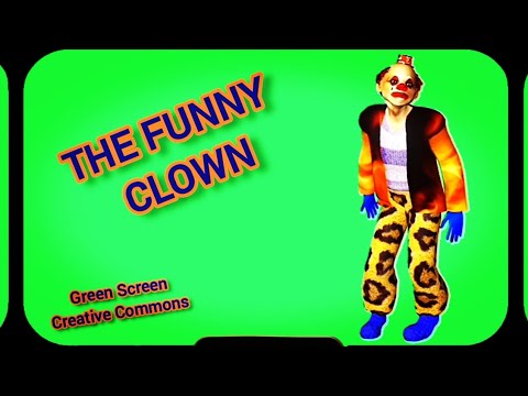 FUNNY CLOWN ANIMATION GREEN SCREEN. GREEN SCREEN FOOTAGE VIDEO. - YouTube