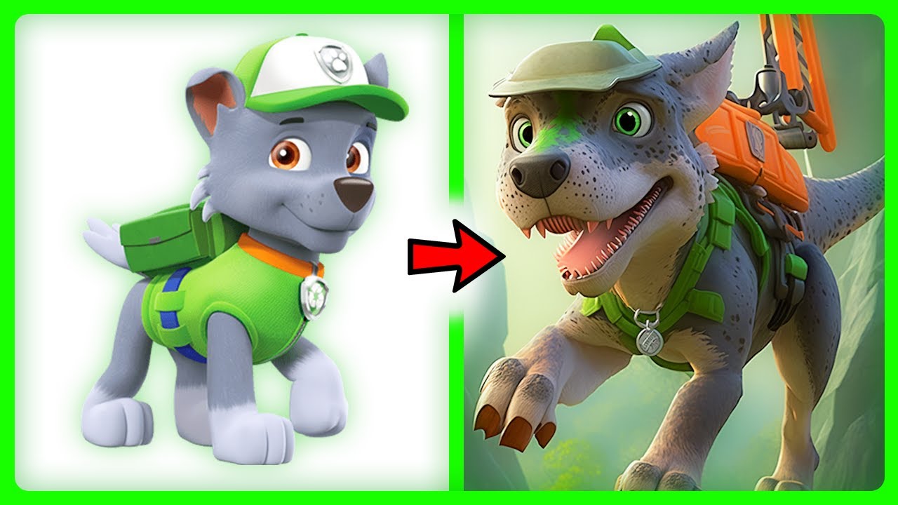 PAW PATROL all characters as 🐲 DRAGONS and 🦖 DINOSAURS - YouTube