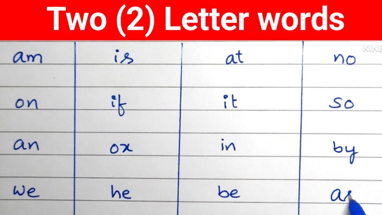 50 Two letter Words/Two (2) Letter words in English/2 words letter 50/2 ...