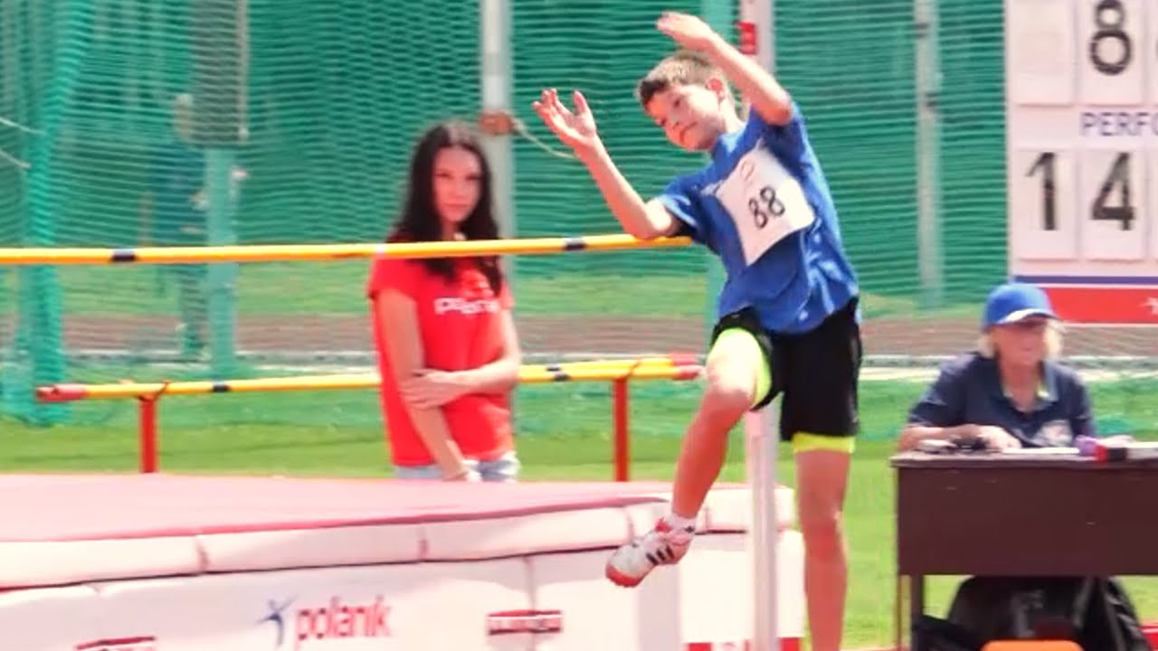 Nejc Brinovar (SLO) High jump Boys U12 142 cm PB 1st Place Team ...