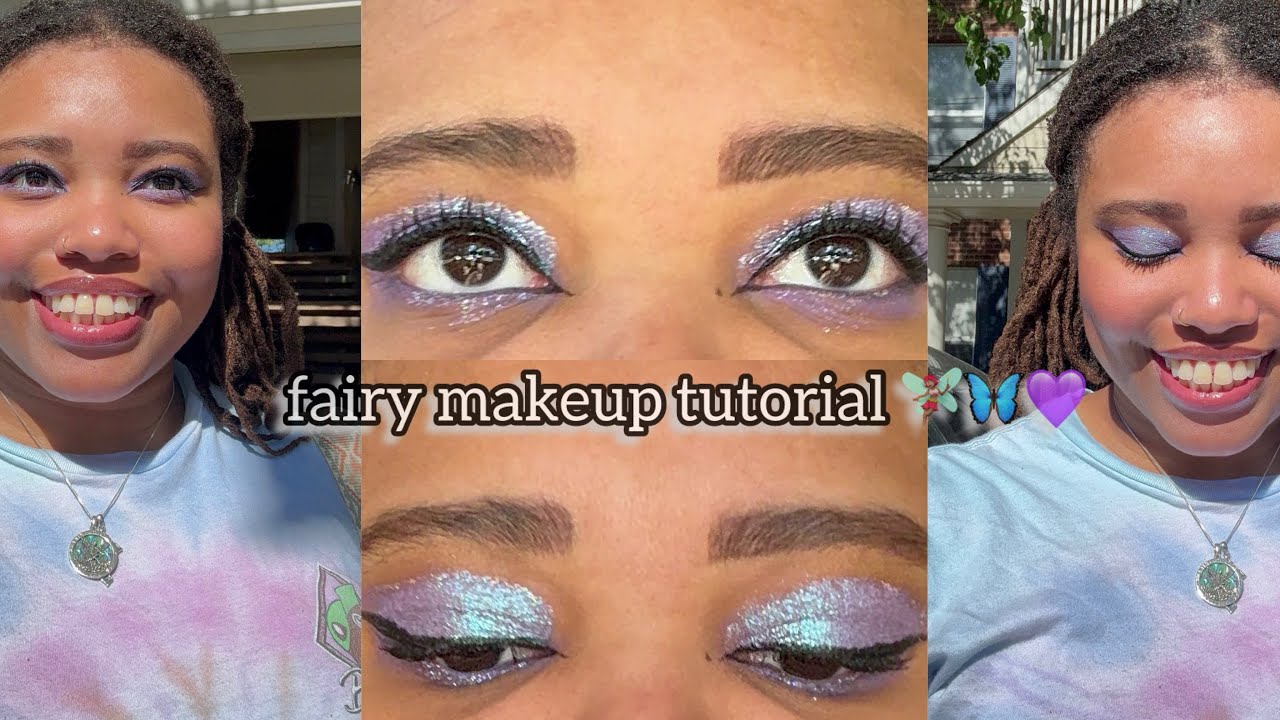 fairy makeup tutorial 🧚🏽‍♀️🦋💜 - YouTube