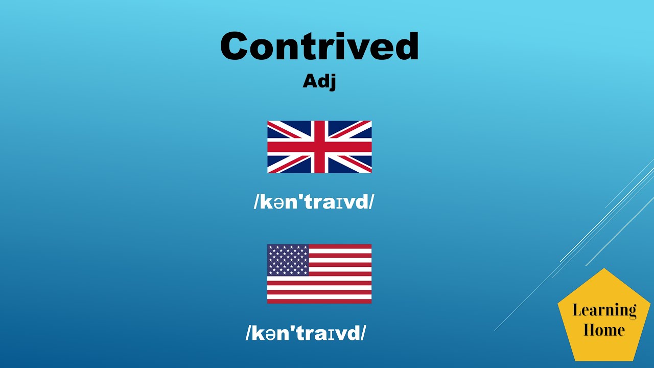 Contrived meaning pronunciation and synonyms #Shorts - YouTube