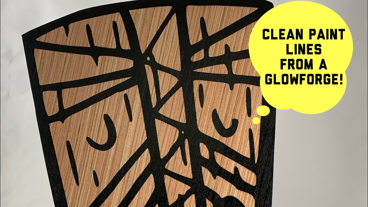 How to use the Glowforge to get clean paint lines - YouTube
