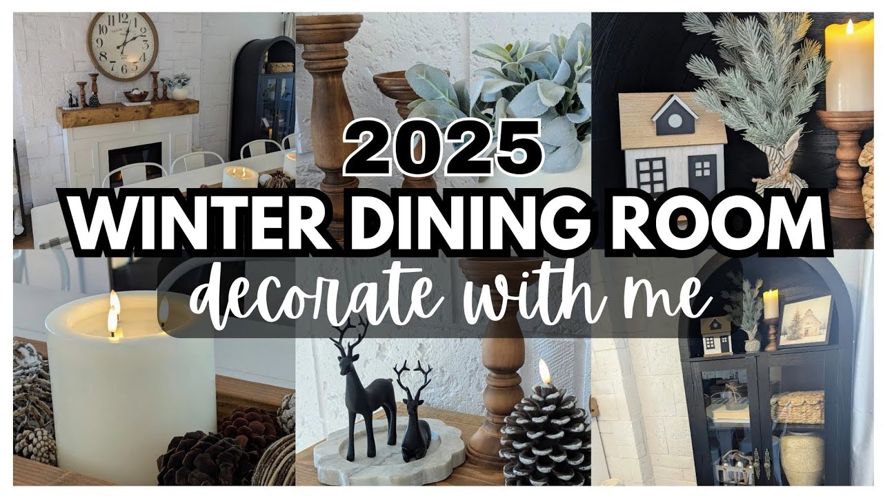 ️ NEW! 2025 WINTER DINING ROOM DECORATE WITH ME ️ COZY JANUARY ...