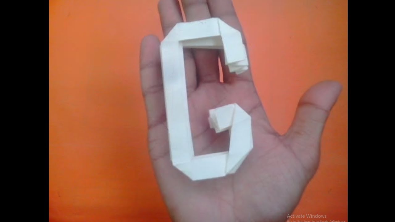 How To Make a Paper Origami Letter "G" so Very Easy (Origami Letter "G ...