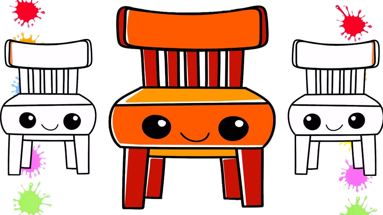 How to Draw a Cute Chair Easy for Kids ｜ Cute Chair Drawing ｜ Chair ...